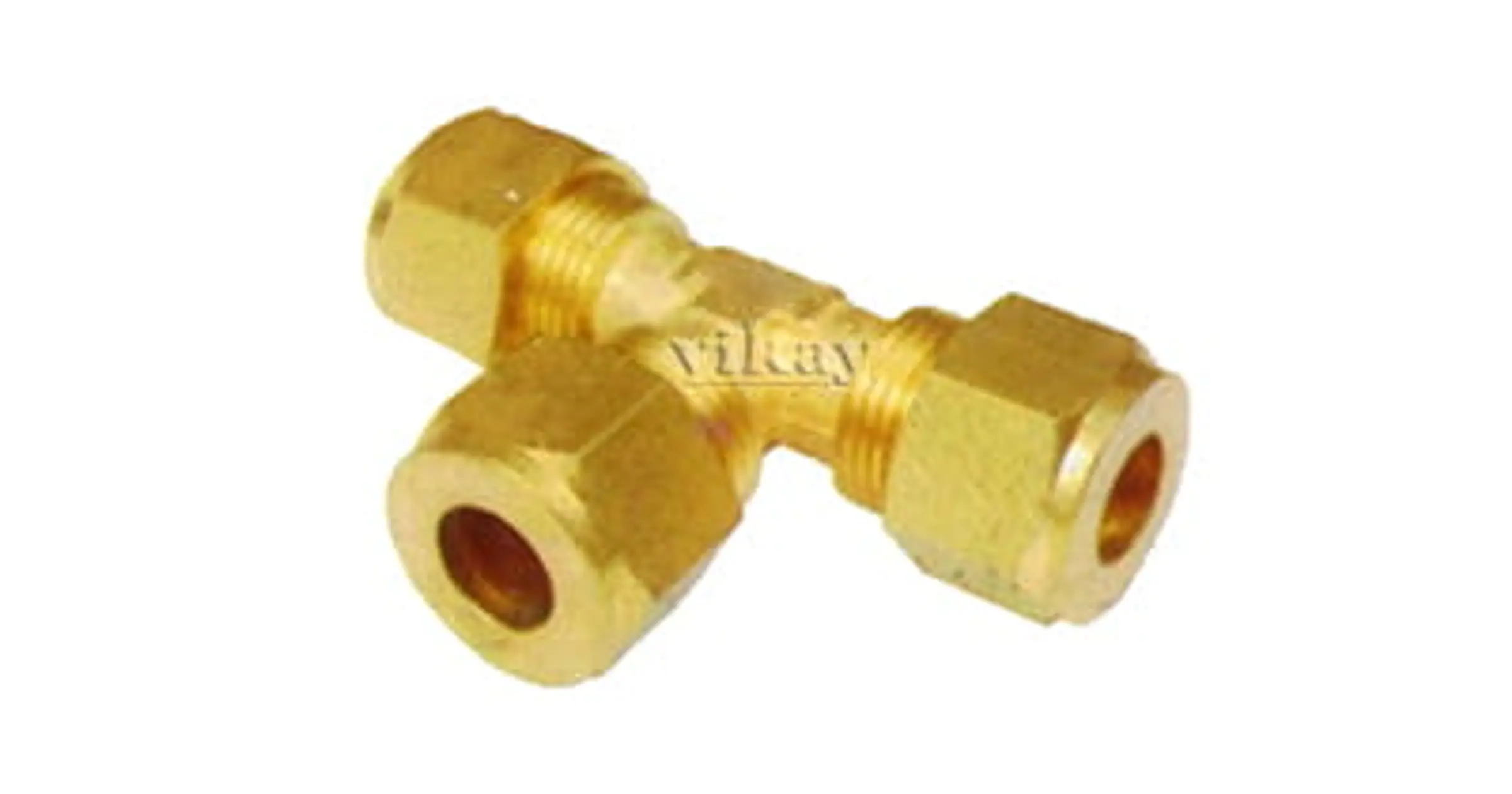 Brass Olive Tee Assembly 1/4 Inch - Brass Compression Fittings